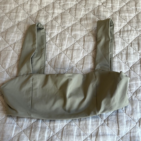 Swim | Xs Olive Green Tan Lines Bikini Top | Poshmark